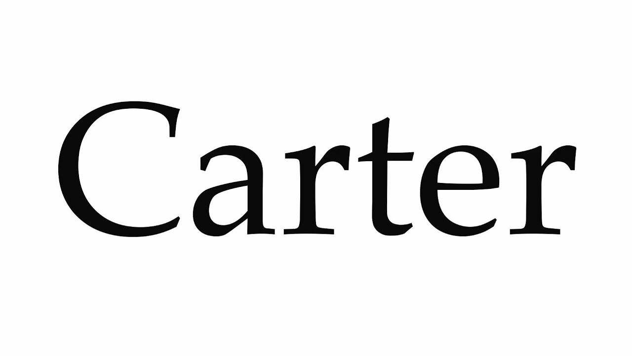 How to Pronounce Carter - YouTube