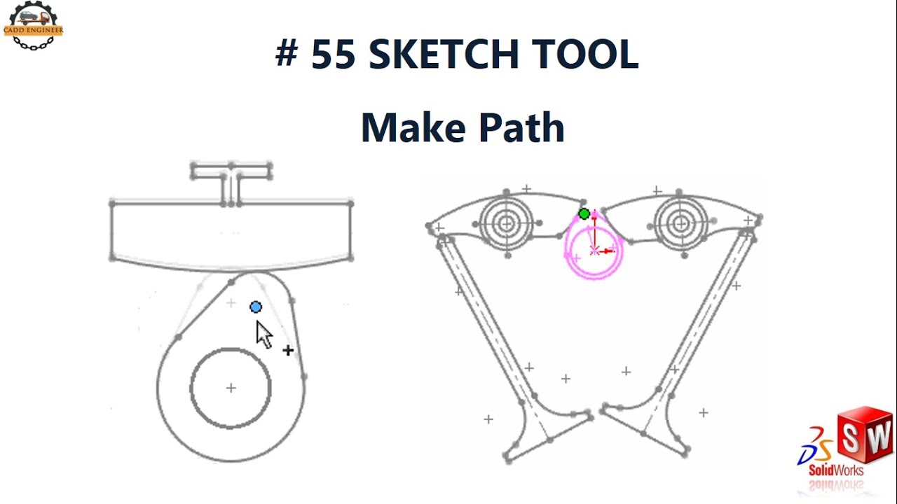 How to use Make Path Tool in SolidWorks - YouTube