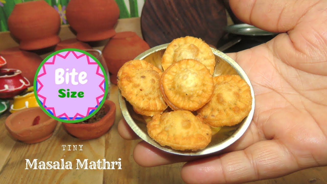 Bite Size Masala Mathri | Mini Food | Miniature Masala Mathri | Tiny ...