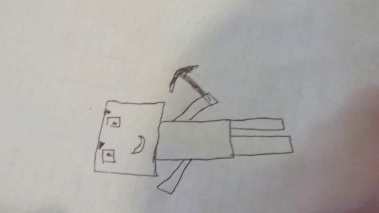 How To Draw A Minecraft Person - YouTube