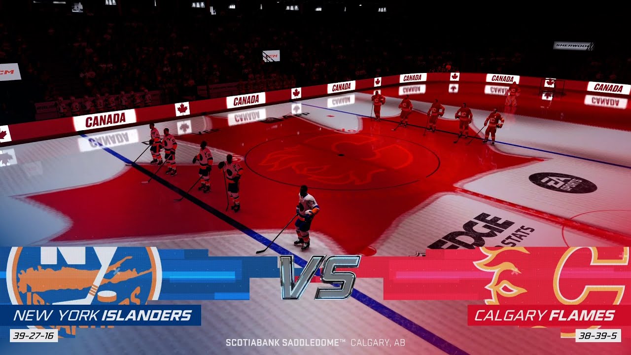 New York Islanders vs. Calgary Flames | NHL 25 🔥🏒 - YouTube
