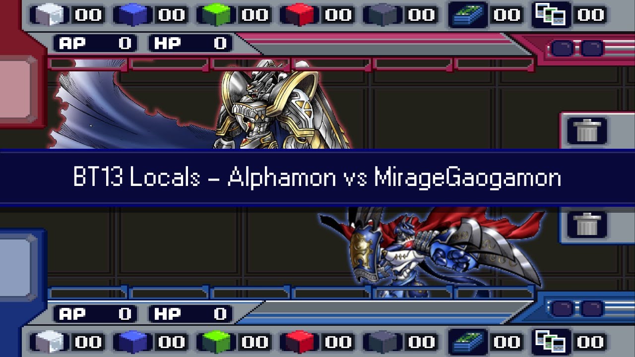 Alphamon vs MirageGaogamon - BT13 Locals 8/17/23 - YouTube