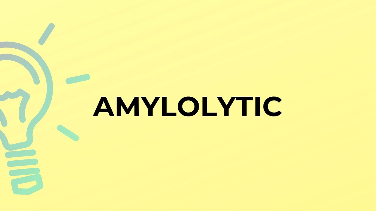 What is the meaning of the word AMYLOLYTIC? - YouTube