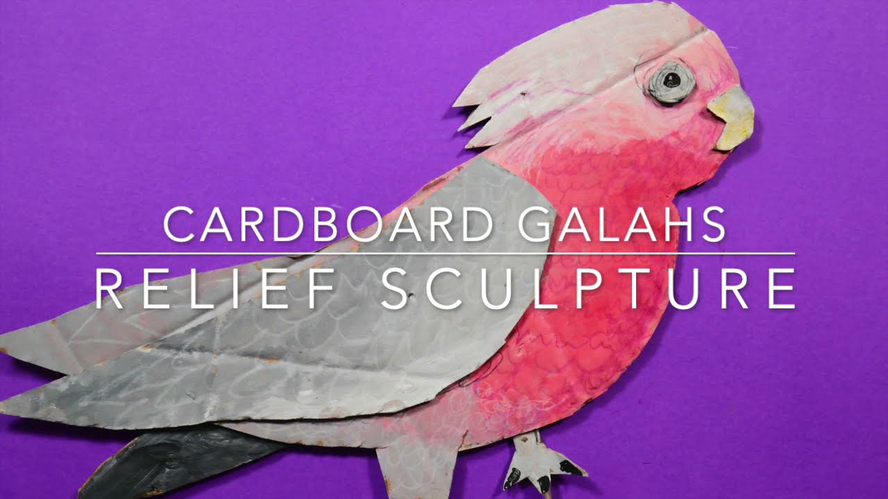 Cardboard Galah Relief Sculpture - YouTube