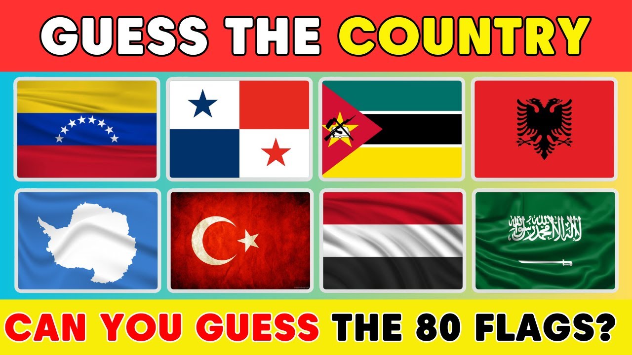 Guess And Learn 80 Flags! | Ultimate FLAG QUIZ Challenge 🌎🧠 - YouTube