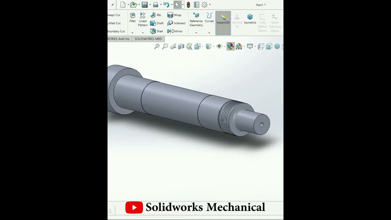 Design of Spindle | Industrial design | |SolidWorks| |Mechanical ...