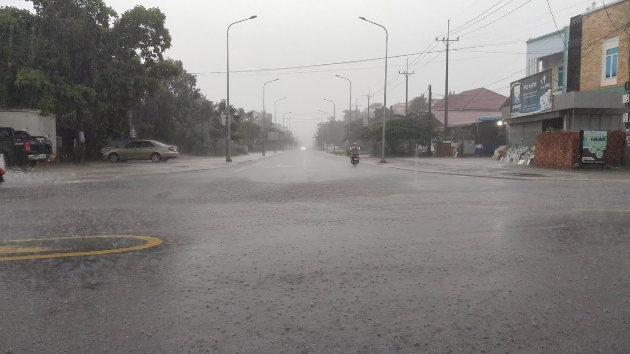 Insomnia Relief Fall Asleep Fast with Strong Rain on Road - YouTube