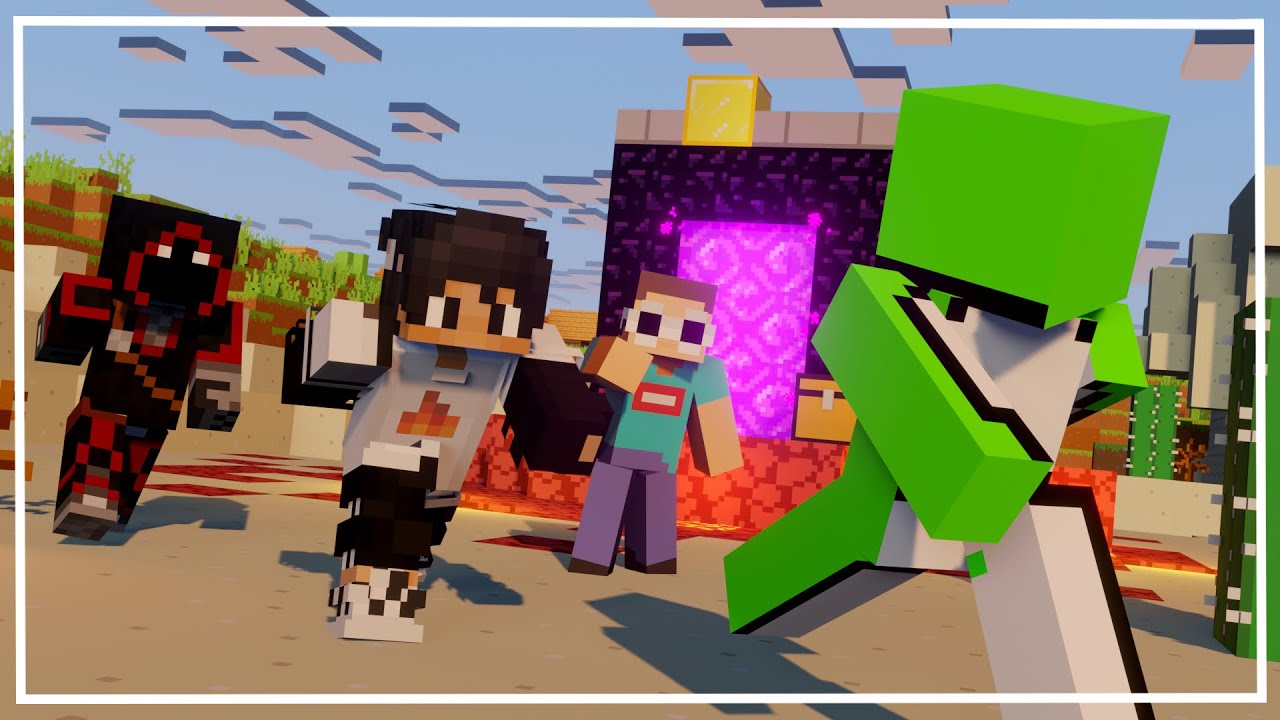 DREAM MOMENTS / DREAM ANIMATION | Minecraft Manhunt 4v1 | MINECRAFT ...
