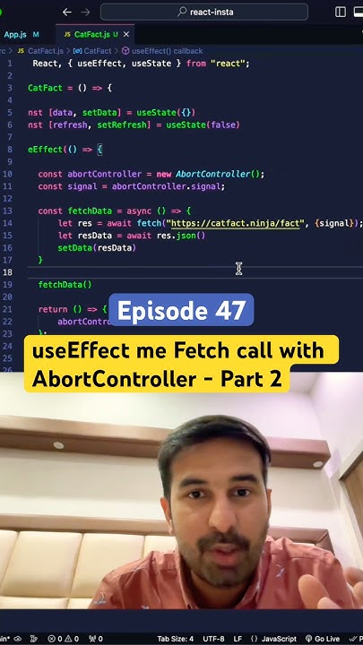 Fetch Call With Abortcontroller Explained 😎 Reactjs Reactjstutorial Youtube