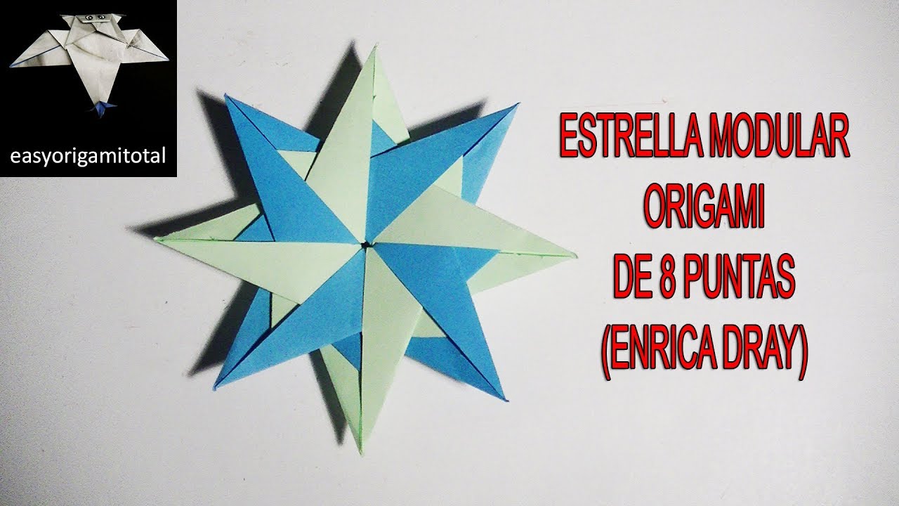 Como hacer una estrella modular origami de 8 puntas (Enrica Dray) - YouTube