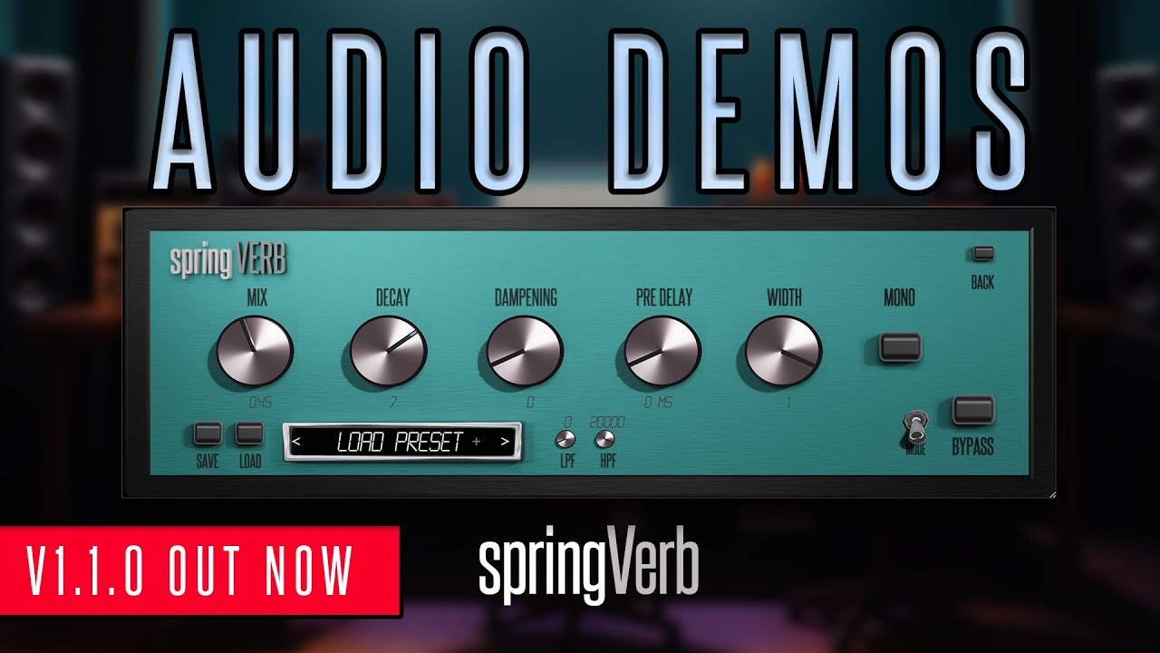 springVerb - Version 1.0.1 - Audio Demos (No Talking) - YouTube