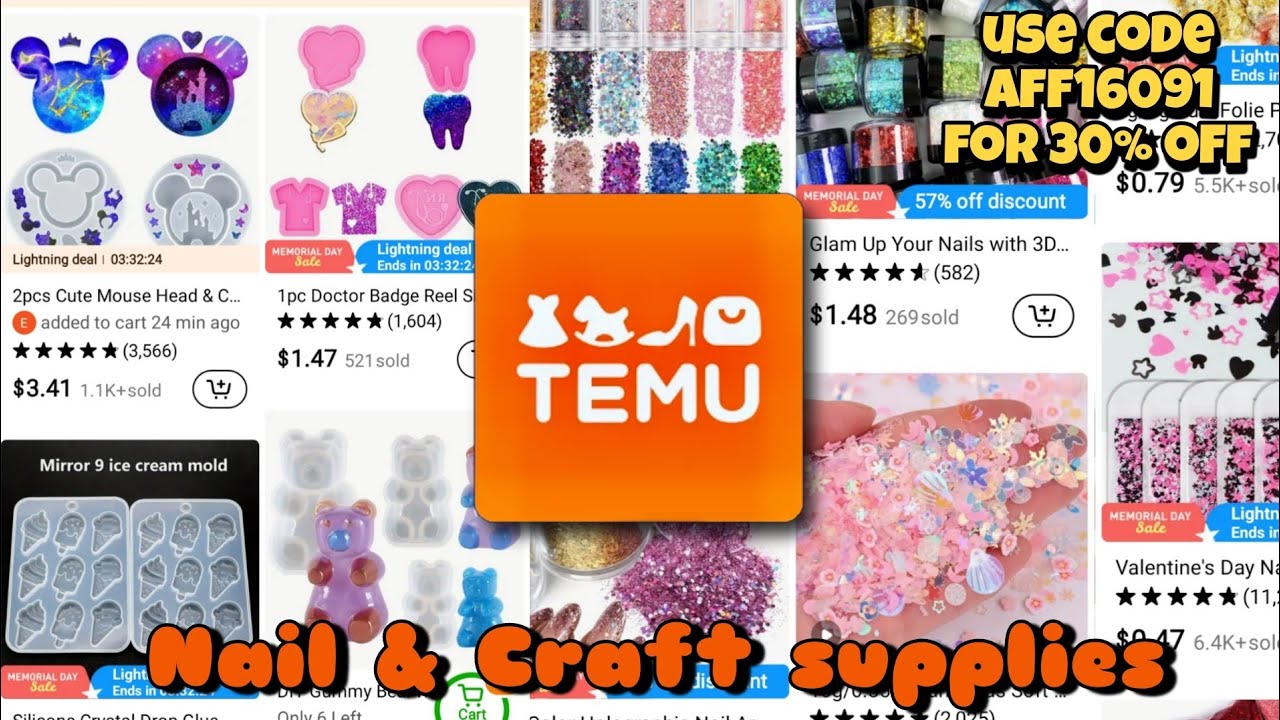 TEMU Nail & Craft Supplies! Gel polish, molds, charms, glitter & More ...