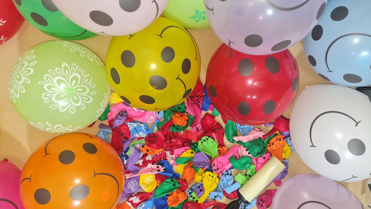 Satisfying Unboxing Of New print Smile Balloons Package !!Rainbow🌈 ...