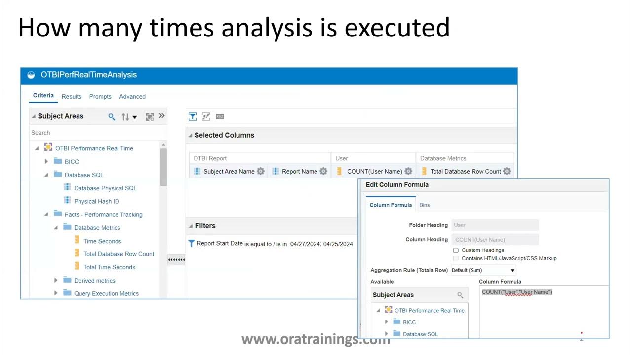 How to check how many times an OTBI analysis is executed - Oracle Fusion ERP - OTBI - YouTube