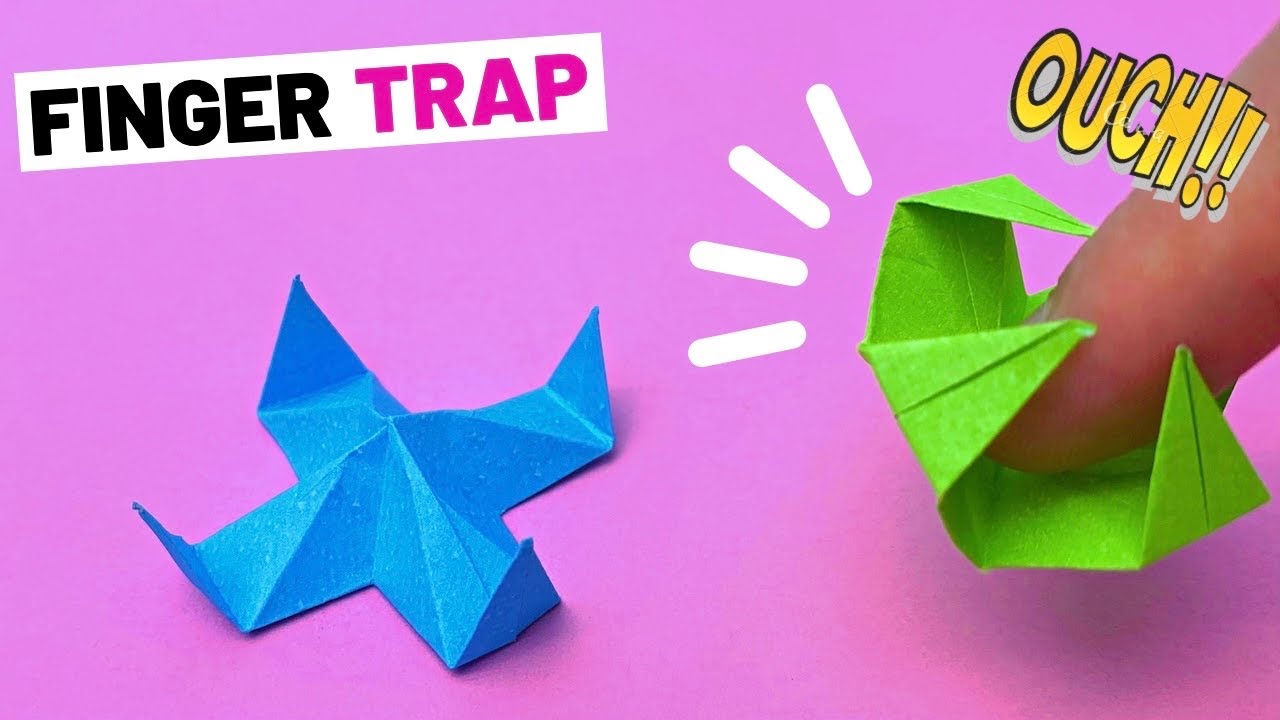How to make DIY origami FINGER TRAP | Origami Paper Finger Trap ...