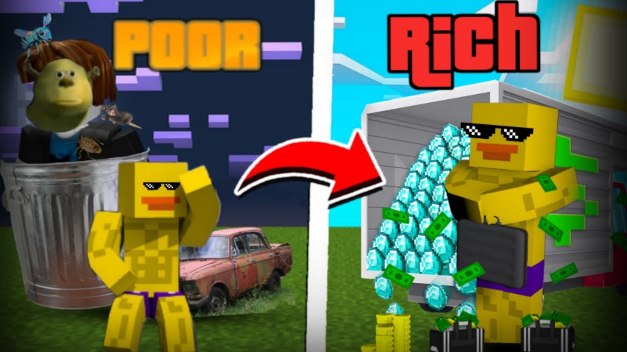 Going poor to reach in Minecraft! - YouTube
