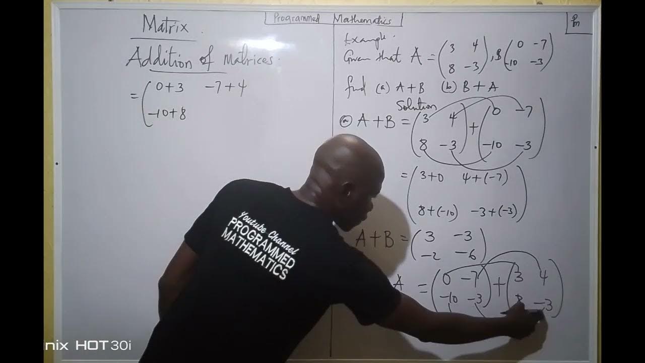 Matrix Lesson 5: Addition of matrices - YouTube