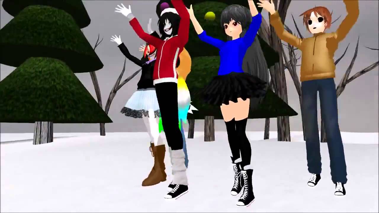 MMD Jingle Bells Dance Creepypasta - YouTube