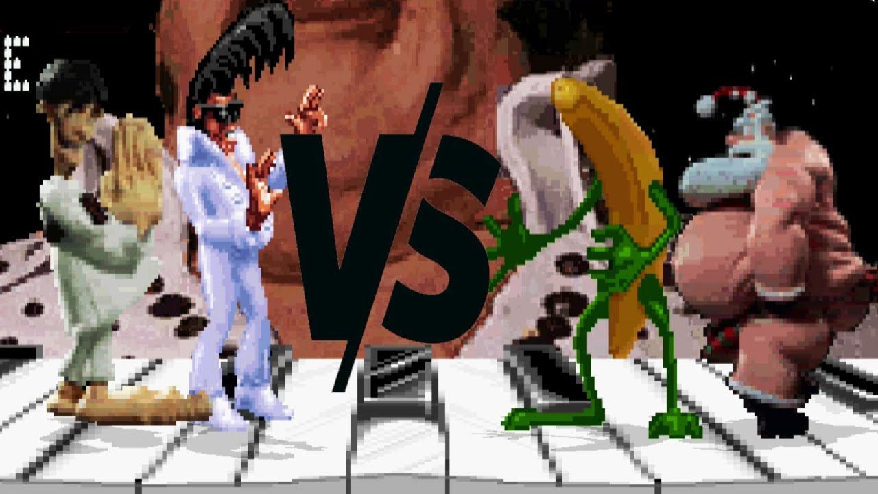 Blue Suede Goo & Kung Pow VS Nanaman & Sumo Santa Mugen Clayfighter ...