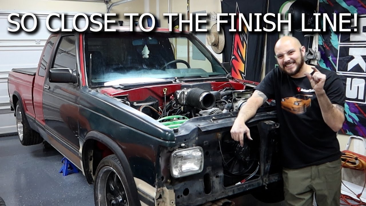 First Gen S10 5.7 Vortec Swap. Lots of Little Progress - YouTube