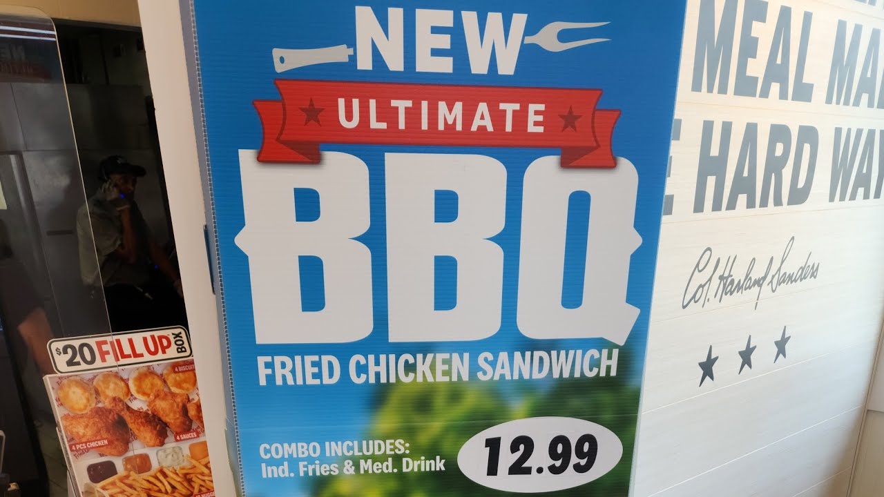 Review Of The New Ultimate Bbq Fried Chicken Sandwich By Kfc Youtube