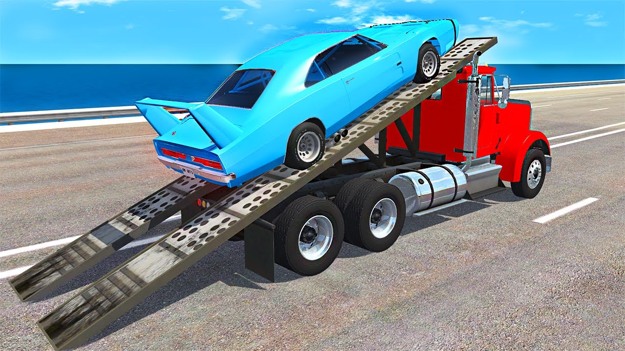 Cars vs Ramp Truck #3 – BeamNG.Drive - YouTube