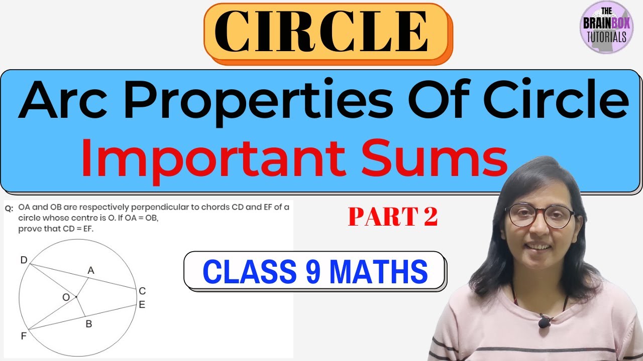 Important Sums: Arc Properties of Circle । Class 9 Maths Circle - YouTube