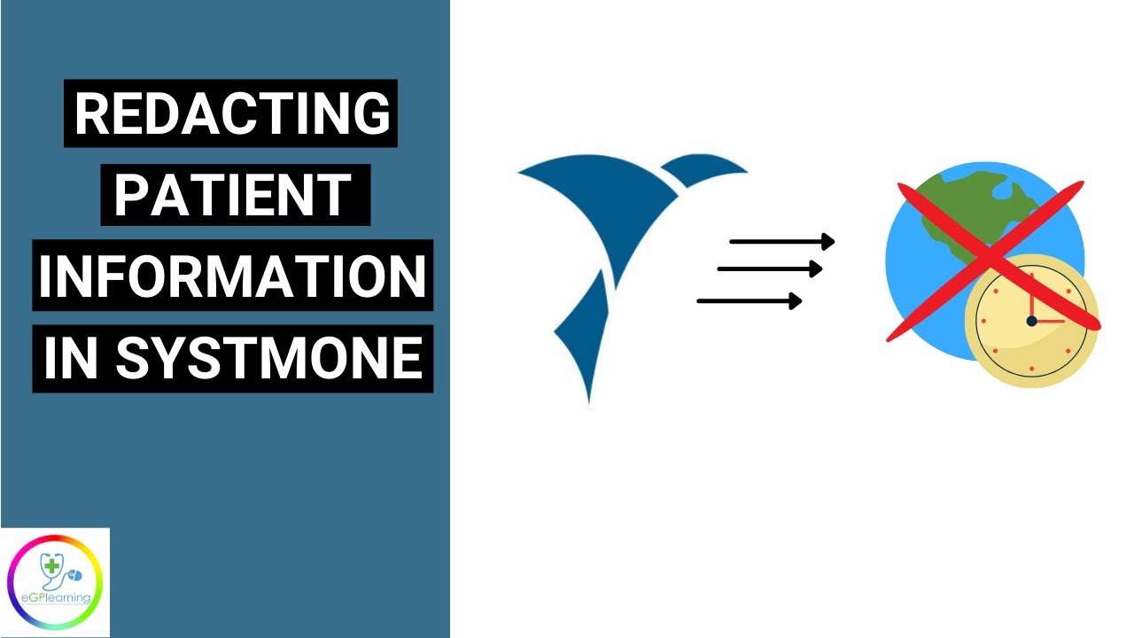 How to redact information in SystmOne from patient online access - YouTube