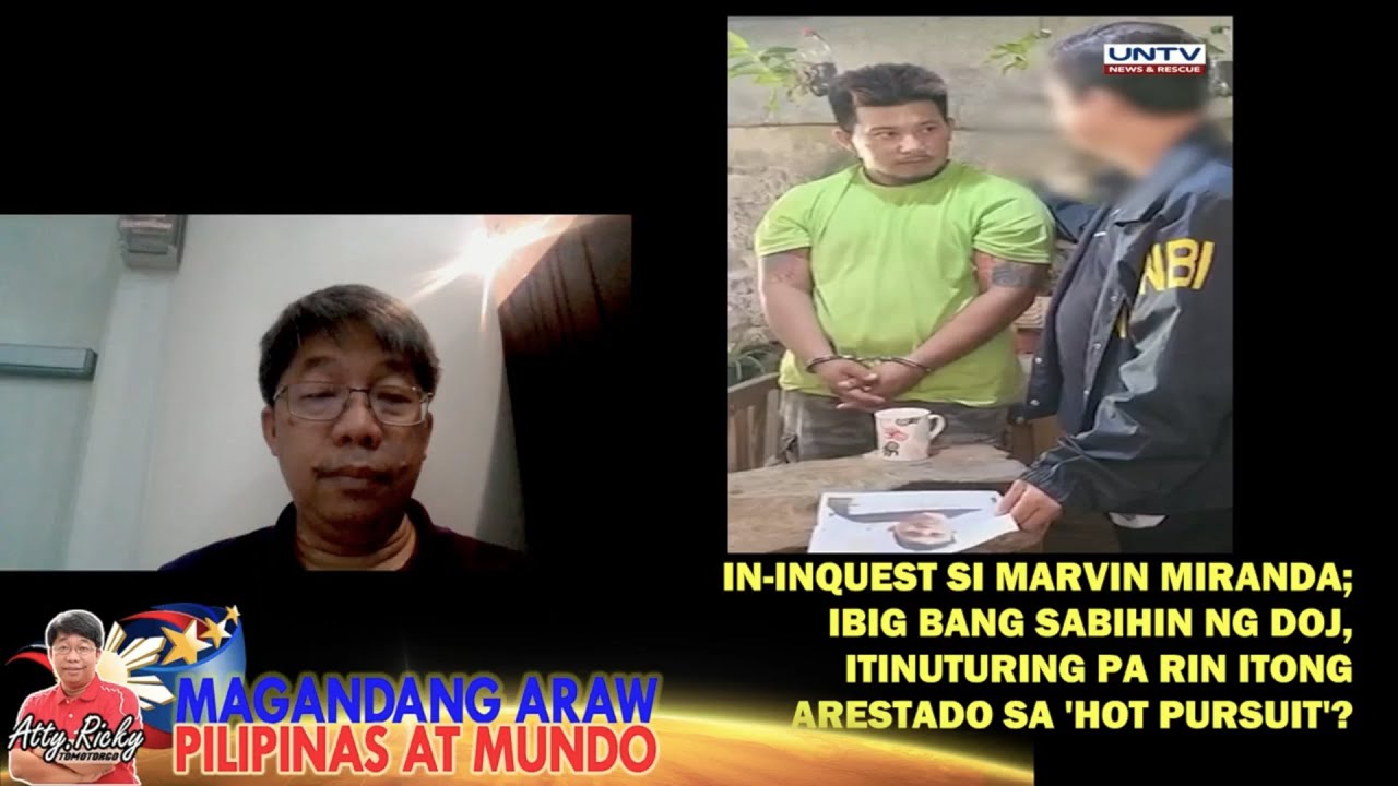 IN-INQUEST SI MARVIN MIRANDA; ITINUTURING PA RIN BA ITONG ARESTADO SA 'HOT PURSUIT'? - YouTube