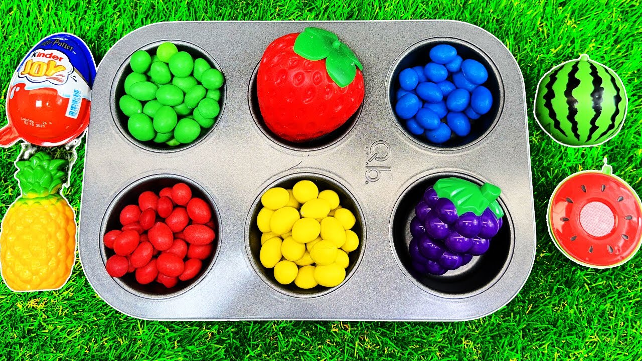 Satisfying Video l How to Make Rainbow Fruits with Color Candy Using ...