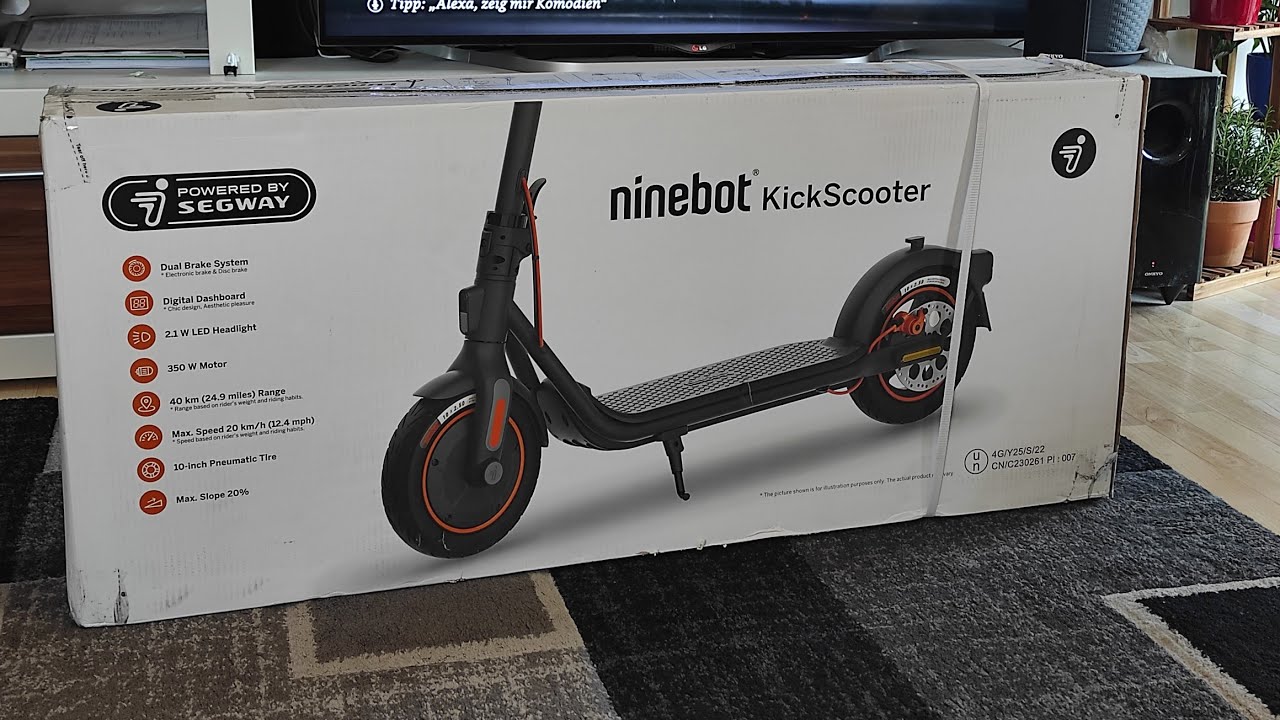 Ninebot F40 D II Unboxing Ninebot Kick-Scooter #escooter - YouTube