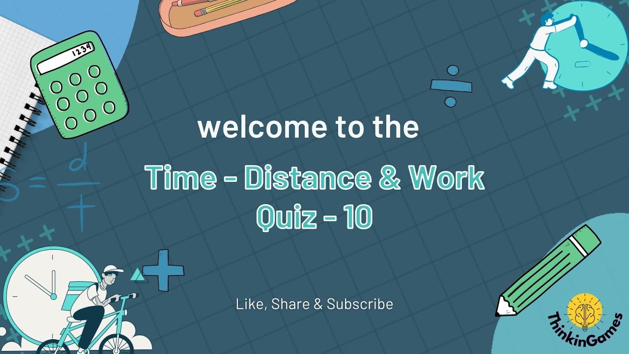 Master Time, Work, and Distance: Engaging Quiz on Speed, Distance, and ...