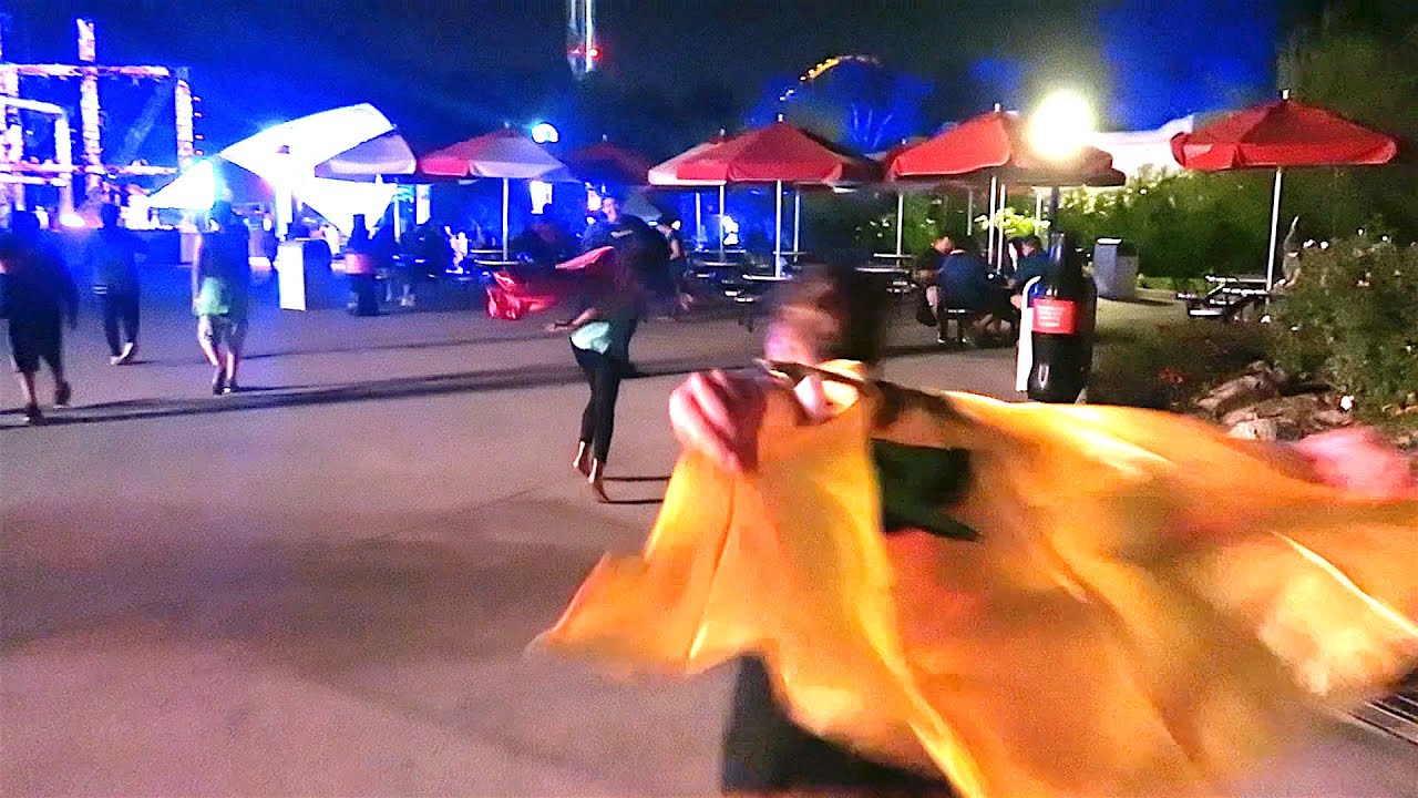 WEAR CAPES AND FLY AROUND SIX FLAGS - YouTube