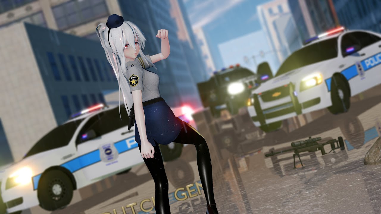 MMD ރ Tda Police Haku Girls 💕 ╰☆╮ - YouTube