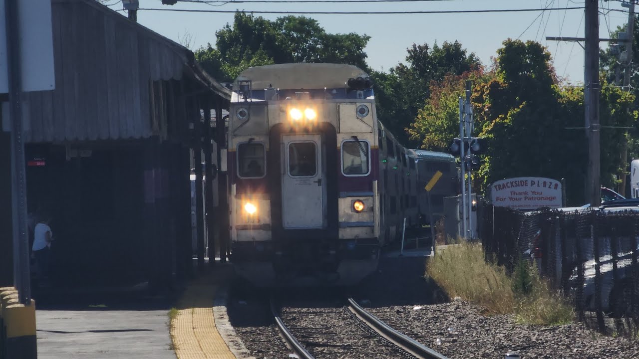 South Station bound Commuter Rail train crossing at Porter Street ...
