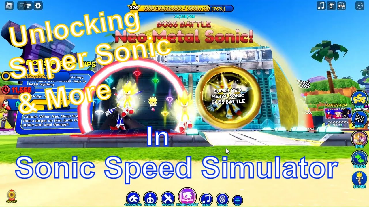 Unlocking Super Sonic again in Sonic Speed Simulator - YouTube
