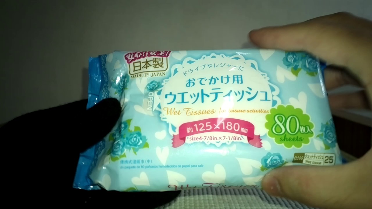 Daiso Wet Tissue Packet, 80 Ply - YouTube