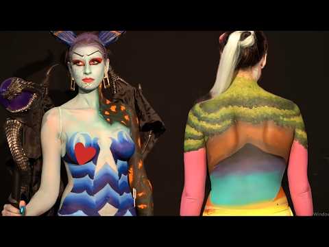 body paint art | Défilé Body Painting by Peyrefitte | Creative Make-Up Runway