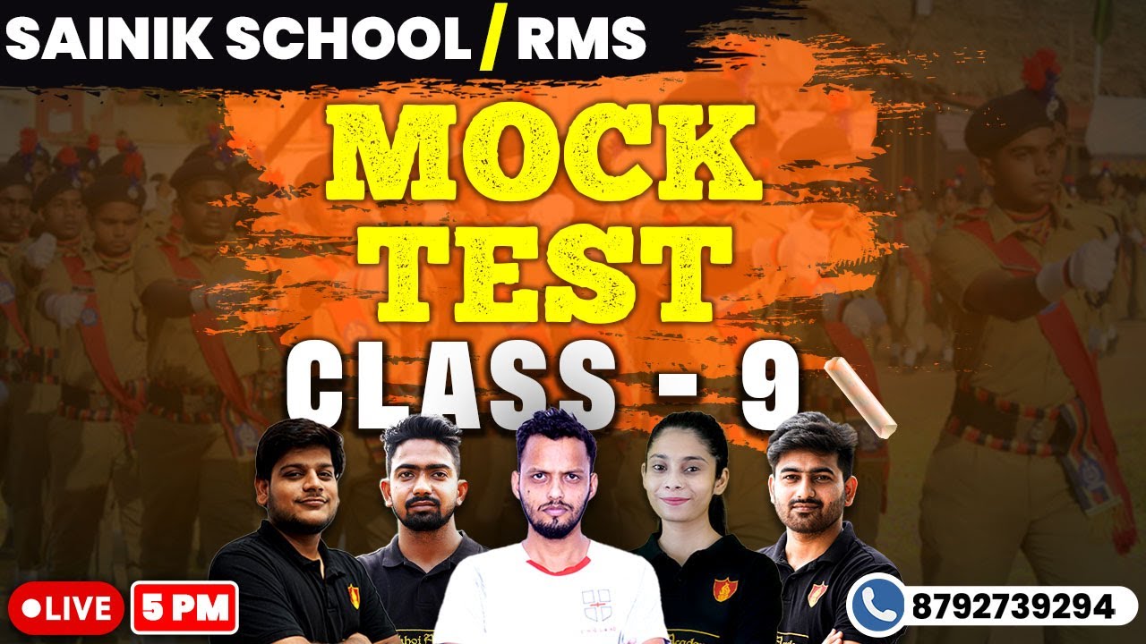RMS/Sainik Mock Test Class 9th | Military School Coaching class 6th ...