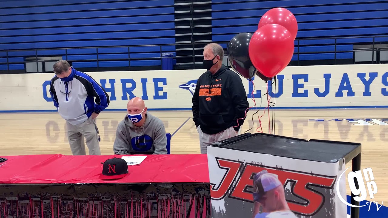 Josh Rains signs to play college baseball at NOC - YouTube