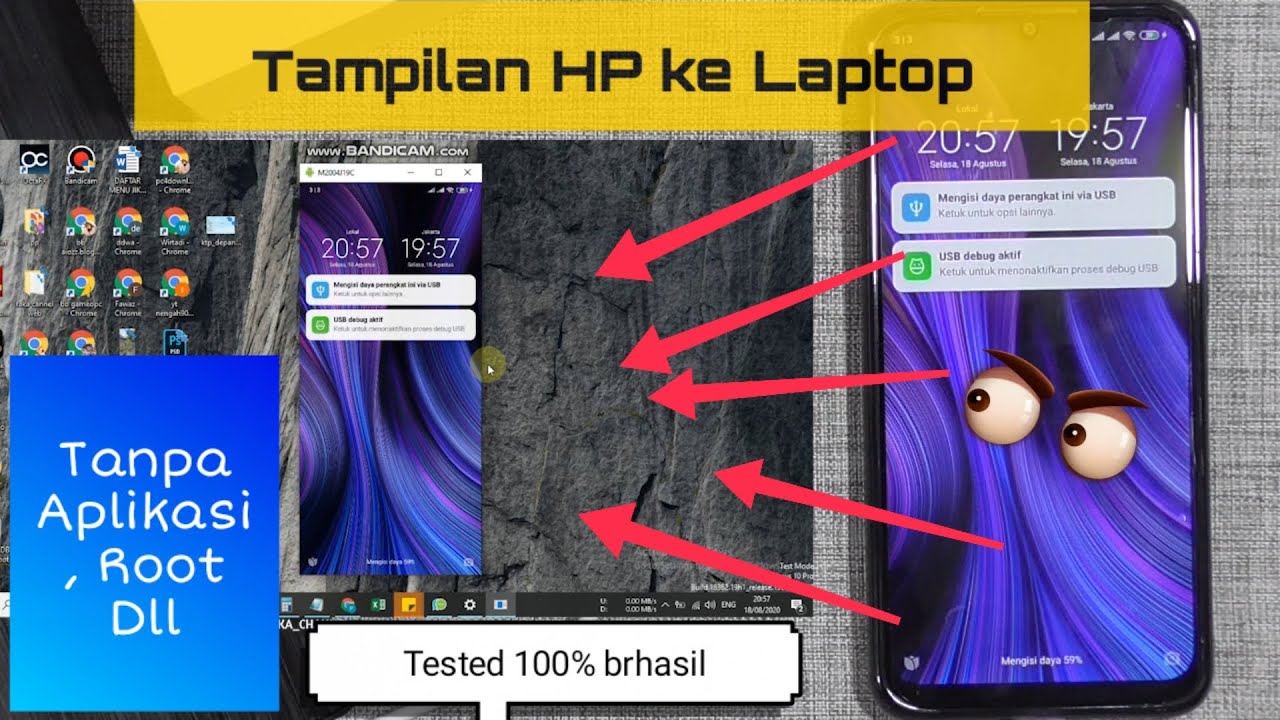 Cara Menampilkan Layar HP Xiaomi Redmi 9 Ke Laptop dengan Kabel USB ...
