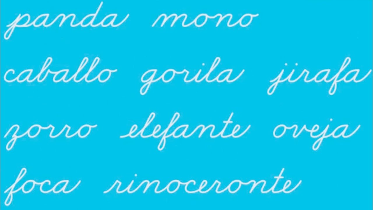 Cursive Spanish Words /Cursivo Palabras Español - YouTube