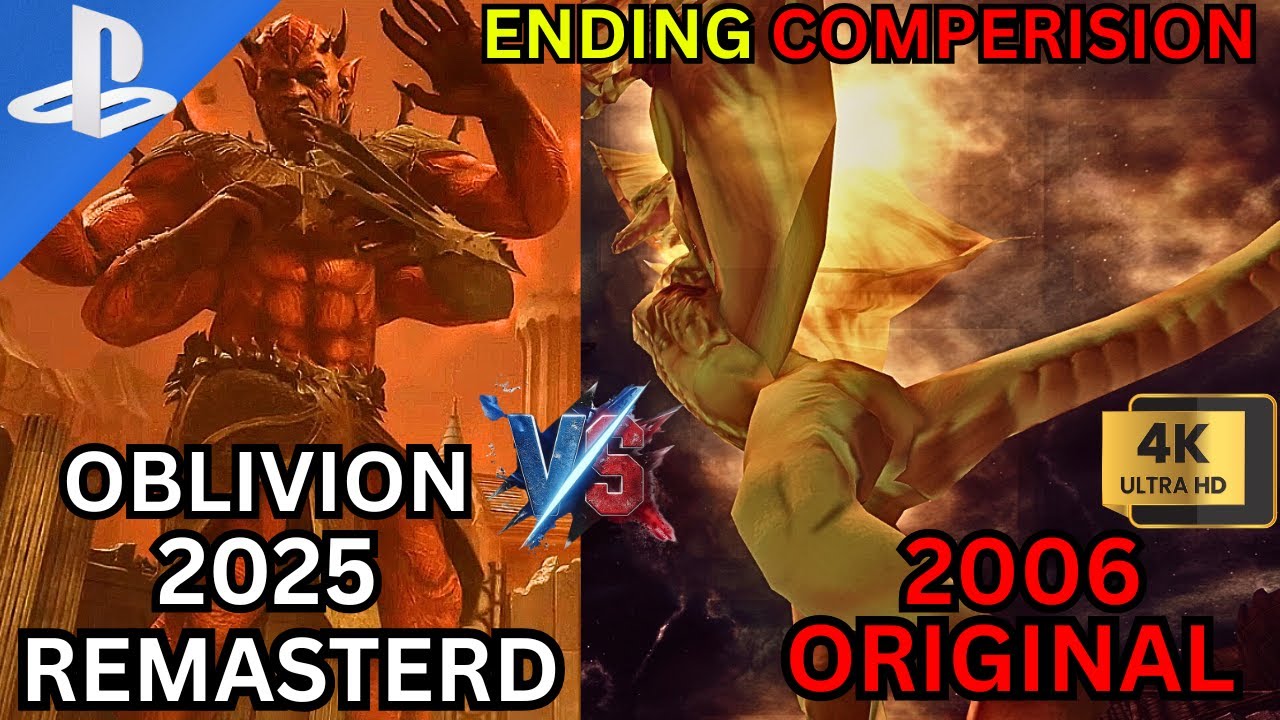 Elder Scrolls IV Oblivion Remastered vs Original Ending Comparison ...