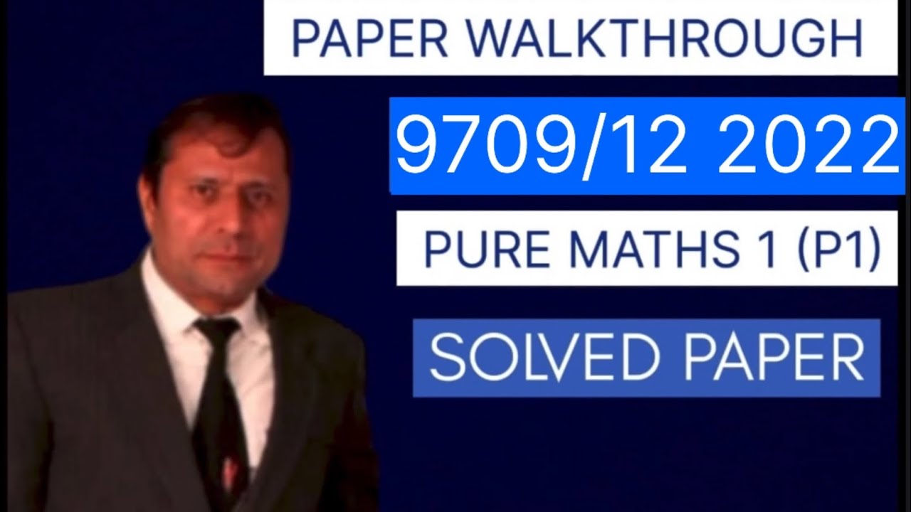 Cambridge International AS&A Level | Mathematics Paper 1 Pure ...