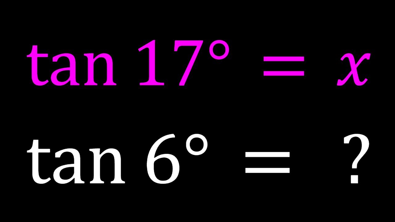 A Homemade Trigonometry Problem YouTube