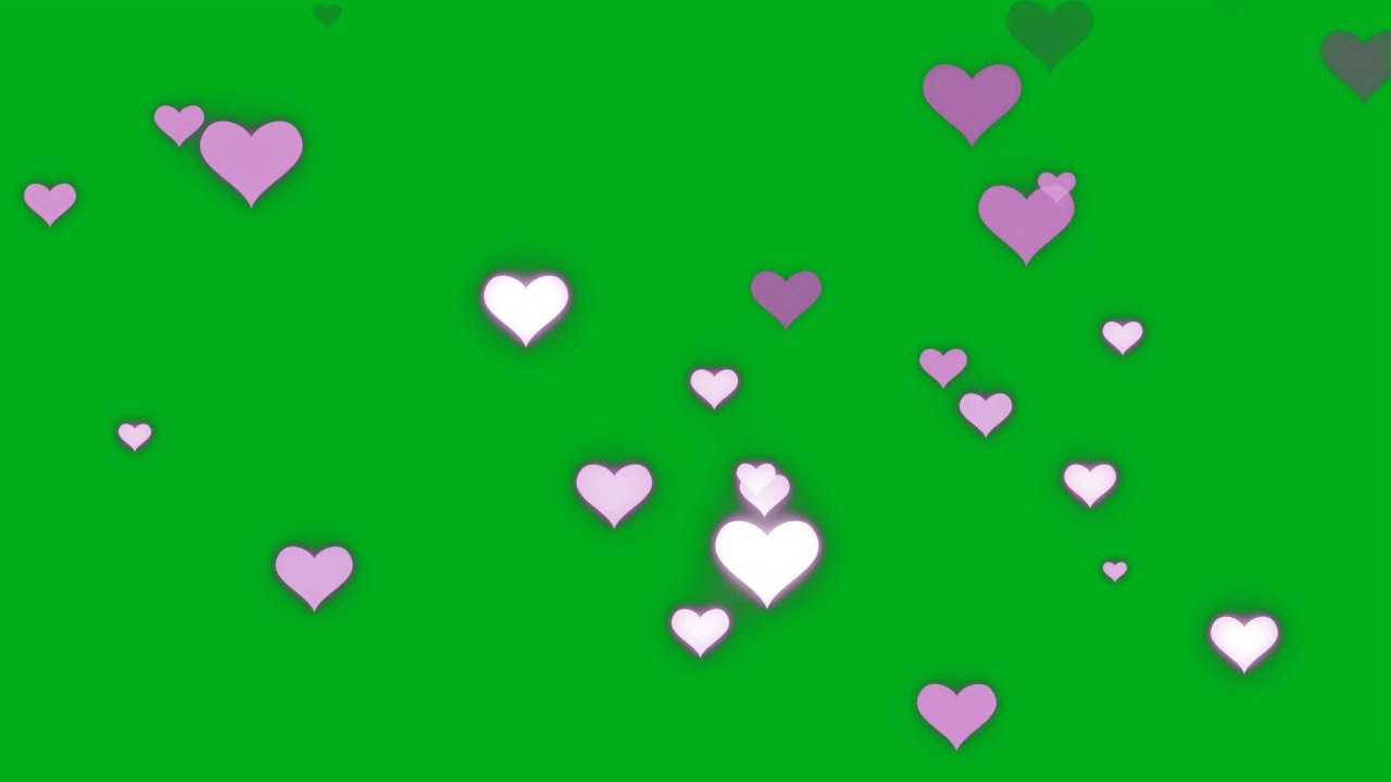 ️ CORAZONES en el aire 💕 pantalla verde CHROMA KEY fondo verde 💓 - YouTube