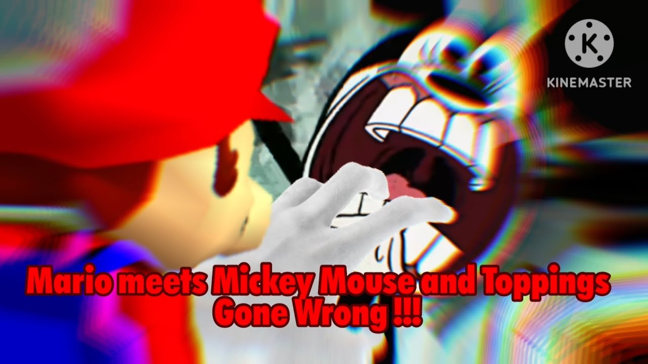 Mario meets Mickey Mouse and Toppings - YouTube
