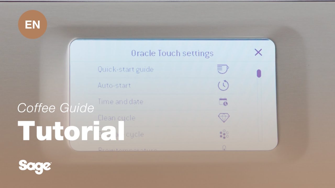 Tutorials - How to change settings | the Oracle™ Touch | Sage