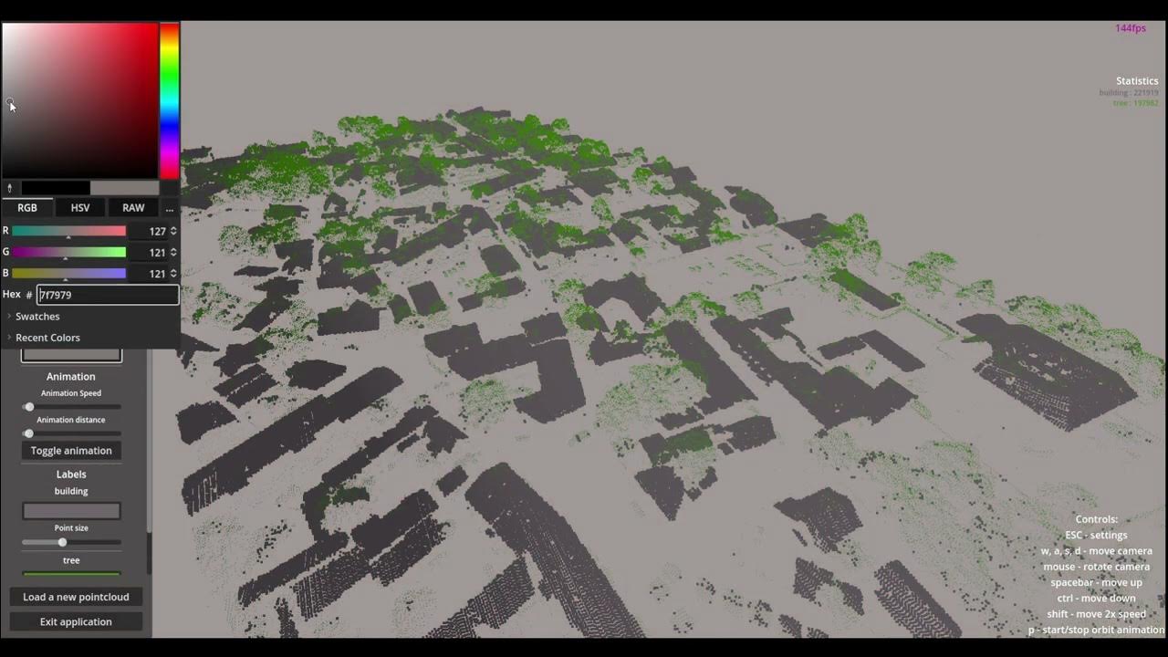 Godot 3d labeled pointcloud viewer demo - YouTube