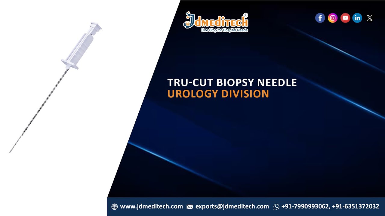 Tru Cut Biopsy Needle | urology | JDMeditech India - YouTube